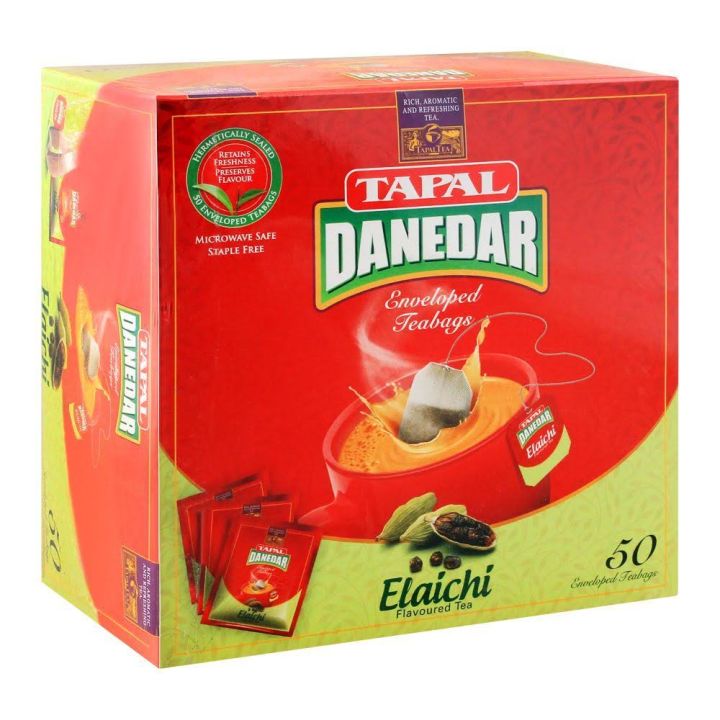 Tapaal Danedar Elaichi Tea Bags Envelope Pack (50 Pcs) - Asli Zaiqa ...