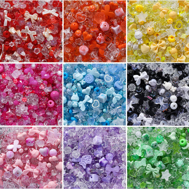 St. Kunkka 20g/pack Random Mixed Color Acrylic Beads Irregular Shape ...