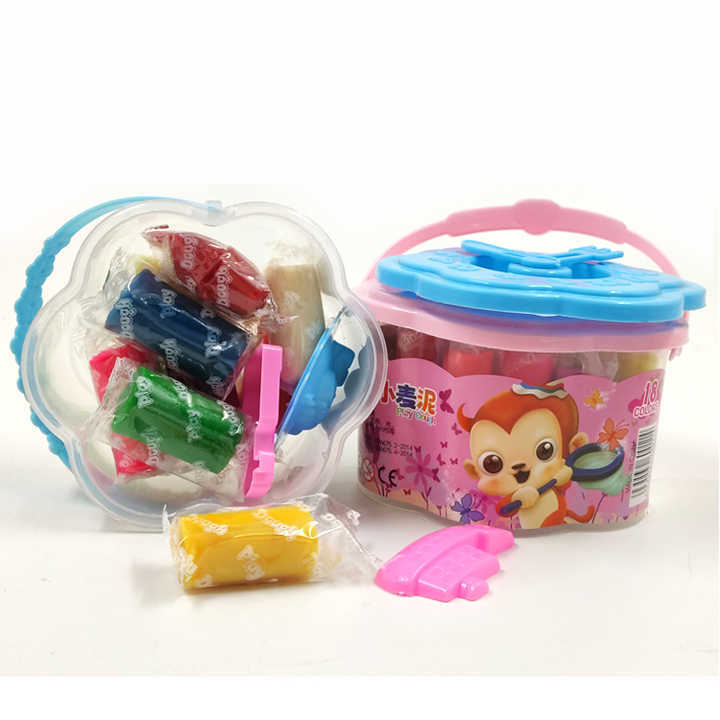 18pcs Soft Modeling Clay Dough Bucket with 3 Mold | Daraz.pk