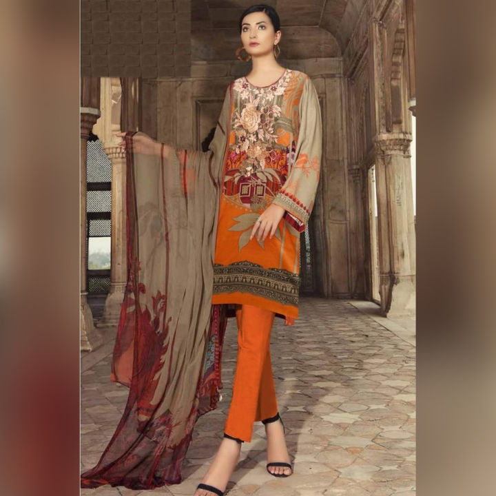 Green Mirror Work 3pc Stitched Suit for Women | Daraz.pk