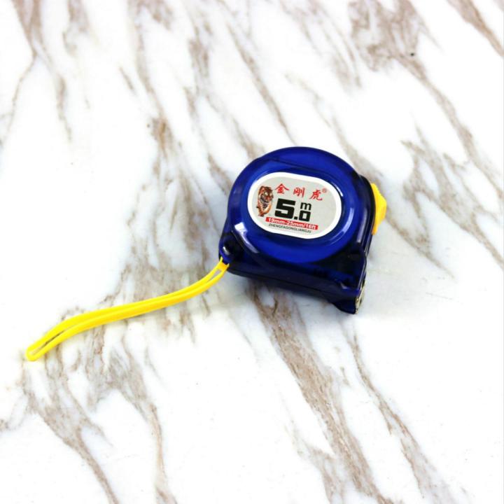 5m steel tape measure box ruler blue transparent steel ruler meter ...