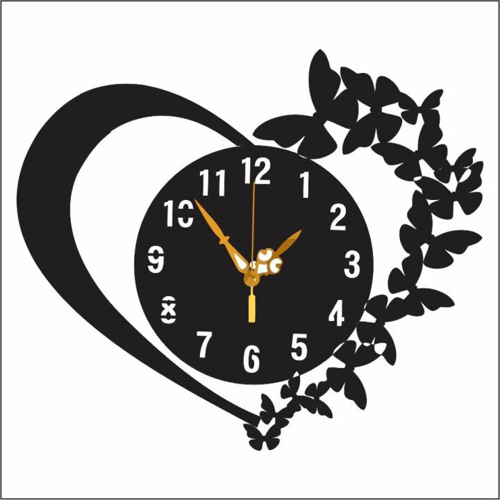 Heart Wooden Clock With Premium Light I The New Wooden Wall Clock Big ...