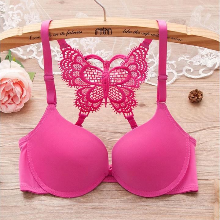 Girls Crochet Push Up Bra Body Shaping Sexy Flower Lace Net Blouse ...