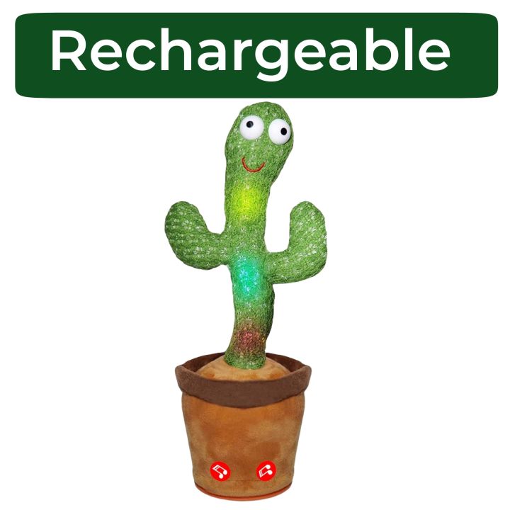 Cute Dancing Cactus Toy for Kids | Talking Dancing Shaking & Talk Back ...