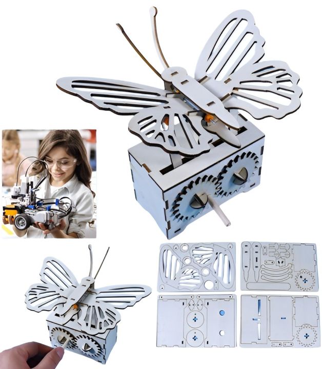 STEM Hand cranked butterfly student educational model diy science ...