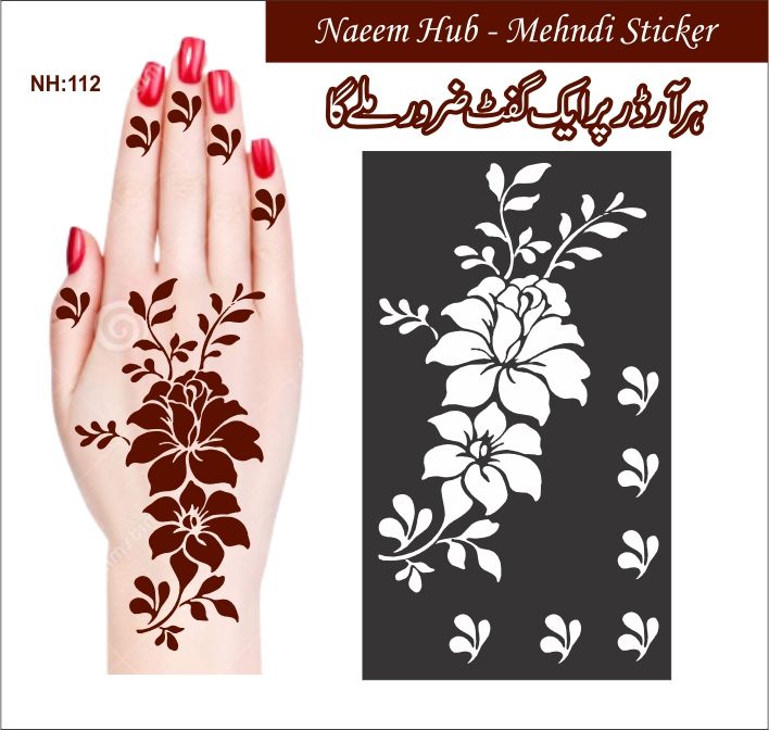 Mehndi Sticker, Mehndi Design, Stancil, Tatos, Sticker for Girls | Daraz.pk