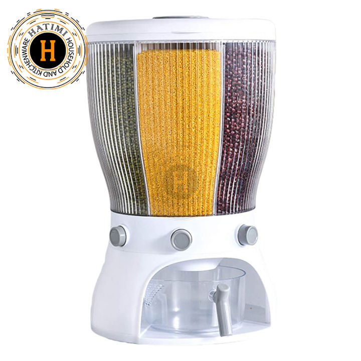 Multifunctional Rotating Food Storage Cereal Box With Lid Moisture ...