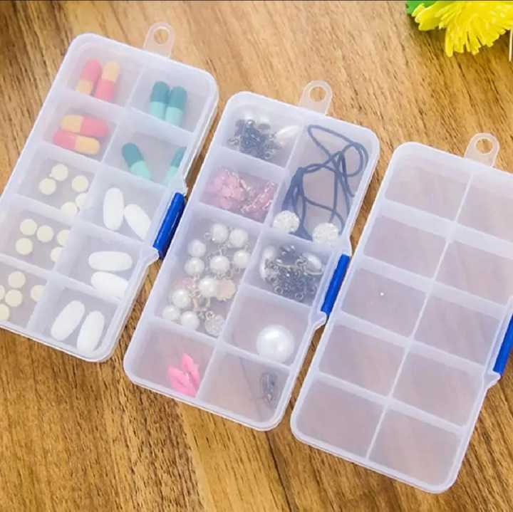 0-Grid Transparent Plastic Storage Box Organizer – Detachable ...