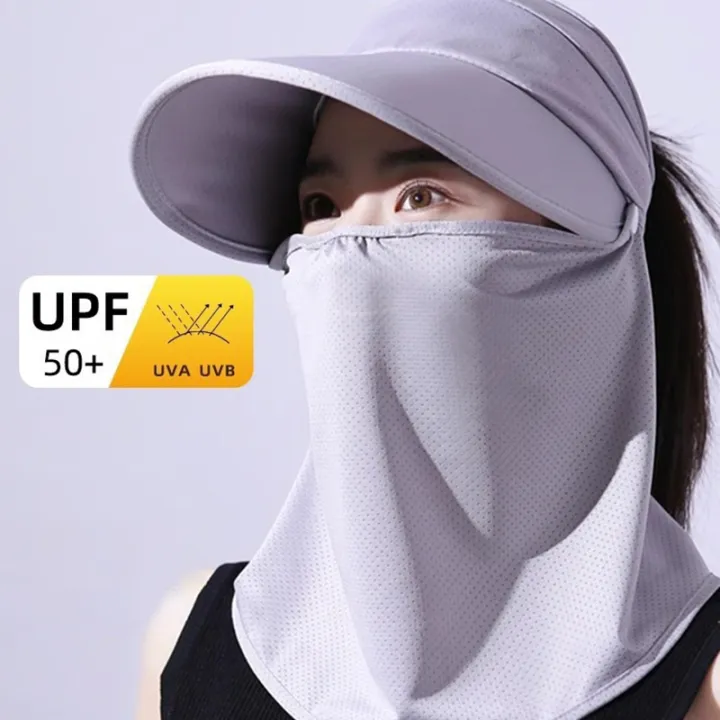Summer Neck Face Sunshade Sun Hat UV Protection Wide Brim Shade Hat ...