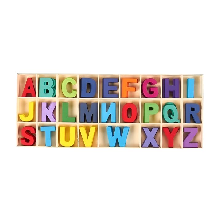 Wooden English Letters - Colorful Letters - Baby Learning - English ...