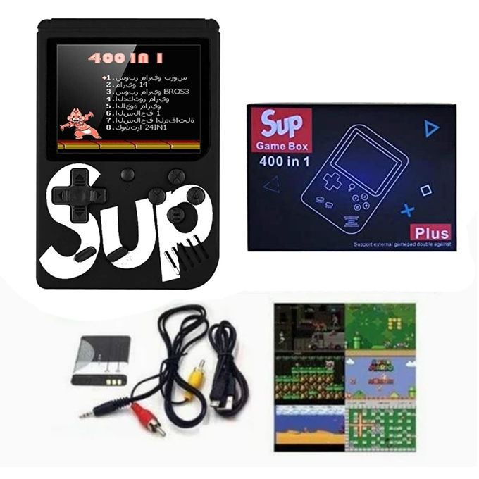 SUP Single Player Game Console for Kids - Black Retro Game Boy Style ...