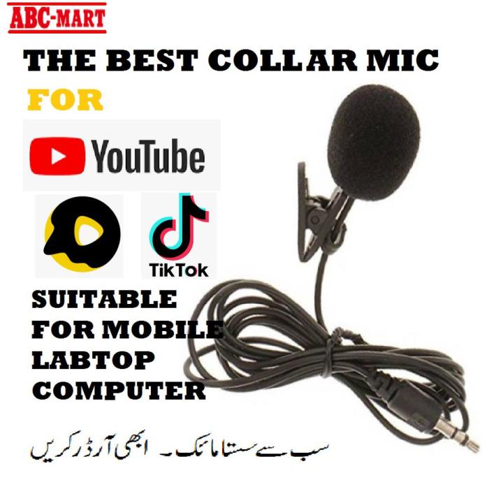 3.5 mm Clip Tie Collar Mic for Mobile Phone Speaking in Lecture Mic for ...