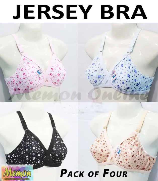 Memon Online - Pack of 04 Women's Ladies Girls Skin, Black, Pink, Blue ...