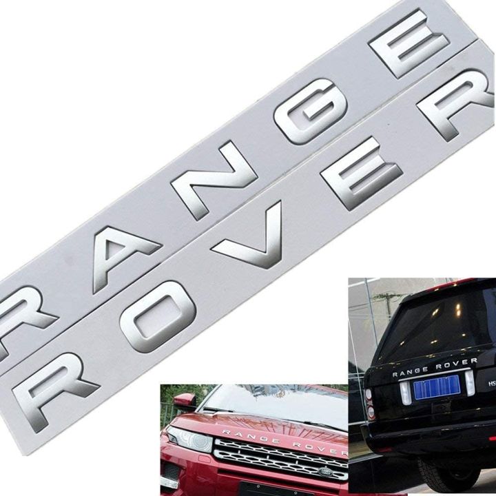 Range Rover 3D Head Cover Hood Sticker Front Letters Emblem Sports Line ...