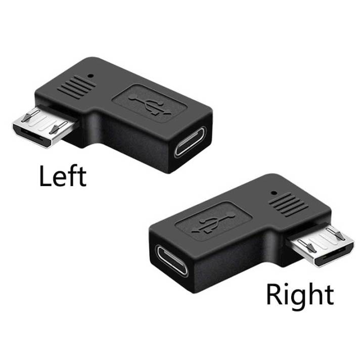 2024 90 angle Type-C Female To Micro-B Micro male USB Charger Data otg ...