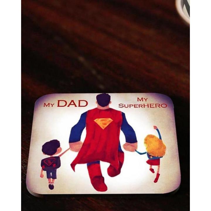 Pack Of 4 - My Dad My Superhero Father's Day Coaster|By MugArt.PK ...