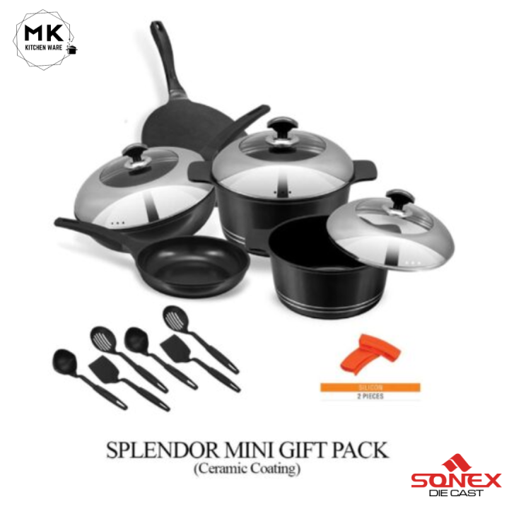 Non-Stick Cookware Set | Splendor Mini Gift Pack 16-Piece Set | Ceramic ...