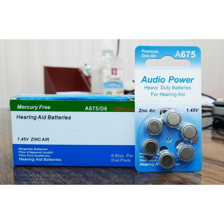 (Box of 10 Packs) Audio Power Hearing Aid Battery / Heavy Duty Hearing ...