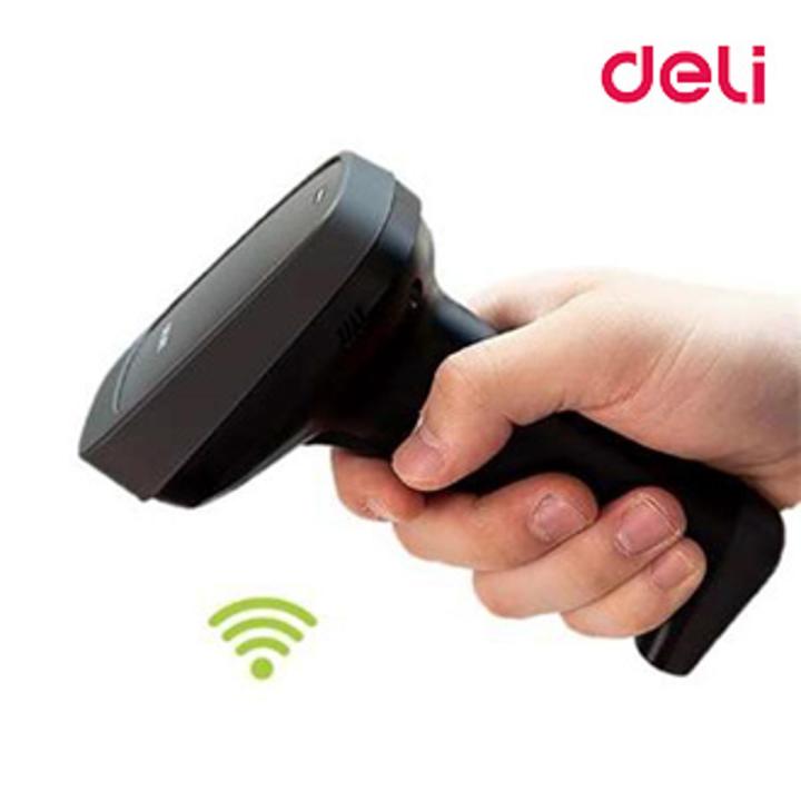 Deli Handheld 1D Wireless Laser Barcode Scanner with Rechargeable ...