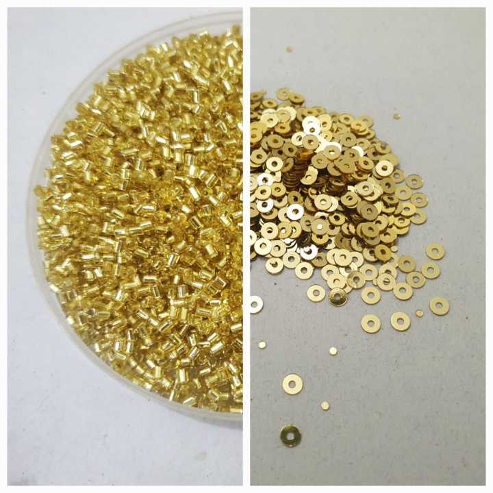 Pack of 2 Tola (toal each) Cut Beads & 3mm resin DIY Clothing Craft ...