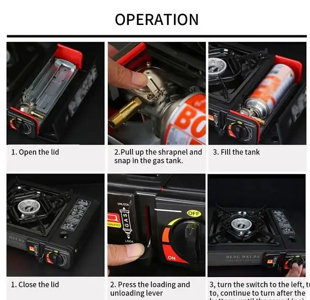 Gas briefcase stove ,portable stove for outdoor camping 2 in 1 LPG ...