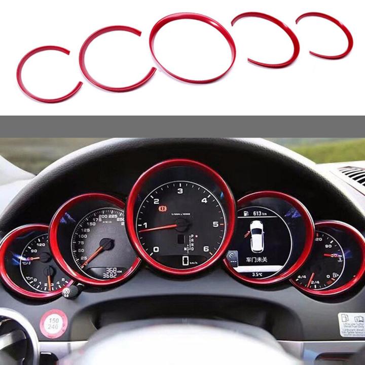 Car Dashboard Cover Trim-5 x Dashboard Meter Ring Cover-Red | Daraz.pk