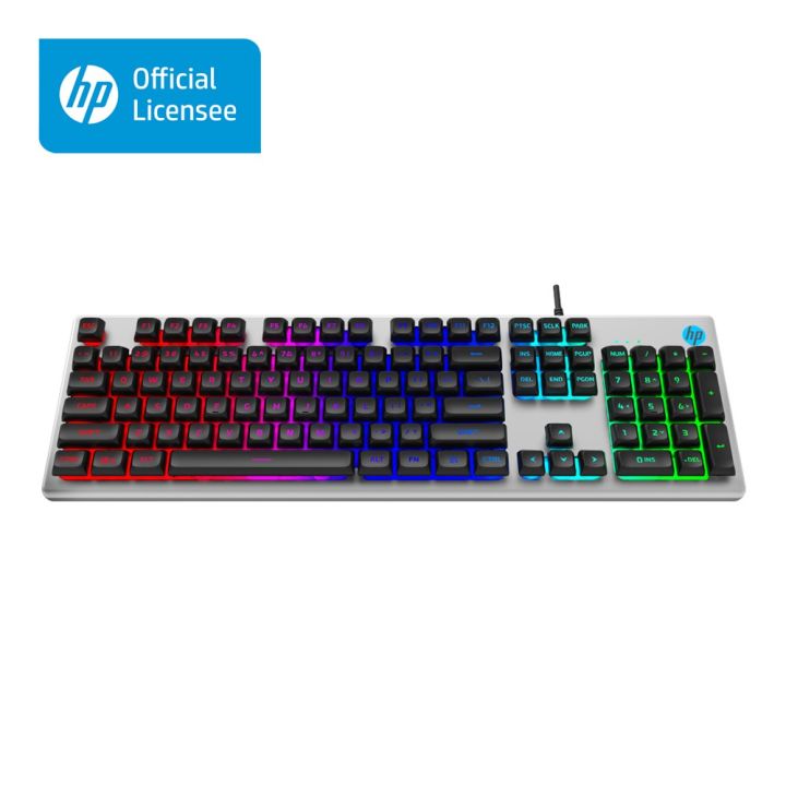 HP K500F Backlit Membrane Wired Keyboard, hp-k500f Backlit Mixed Color ...