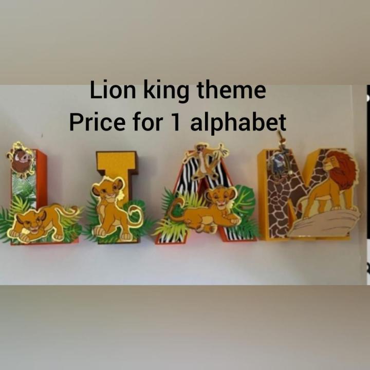 Block Letters (Alphabet) | Name on Lionking theme for Kids/ Children ...