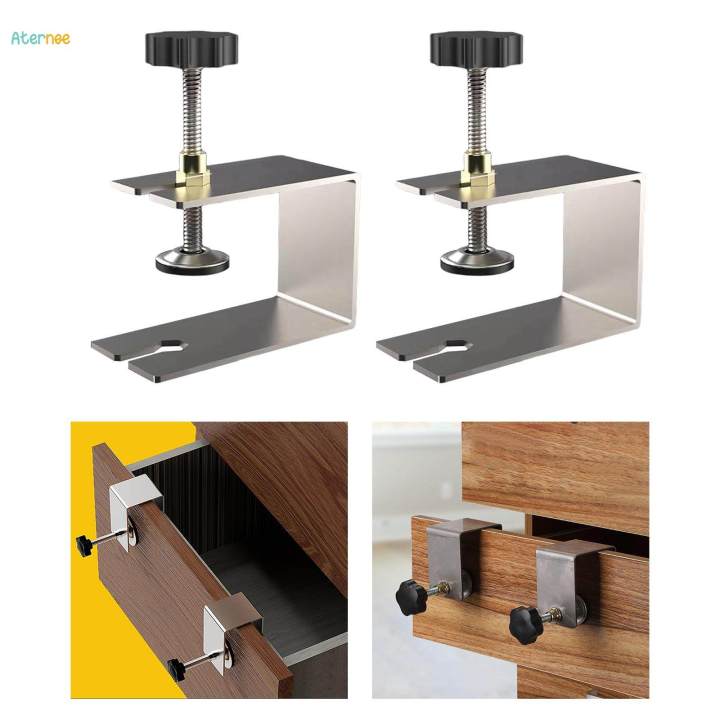 2x Stainless Steel Woodworking Clamp Fasten Stable Fixing Clip ...