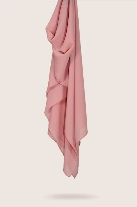Chiffon Hijab Scarf for Girls| Soft & Breathable Chiffon-Tea Pink ...
