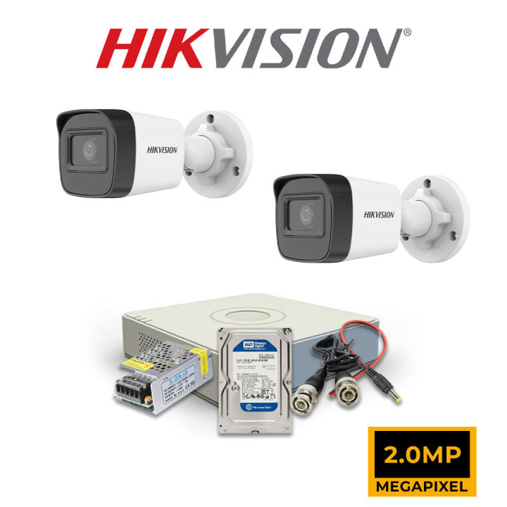 Hikvision 2MP 2 Cameras CCTV Turbo HD Analog Complete Kit | Daraz.pk