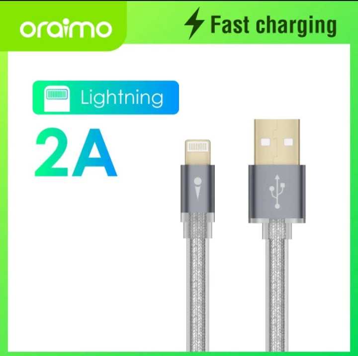 iphone cable oraimo OCD-L101-SILVER Starry 2A Fast Charging Lightning ...