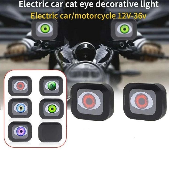 1 Pc Universal Motorcycle Square Eye LED Headlight with Handle Fitting ...
