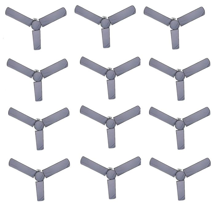 Pack of 12 Fan Cover Set - Ceiling Fan Blades & Motor Washable and Dust ...