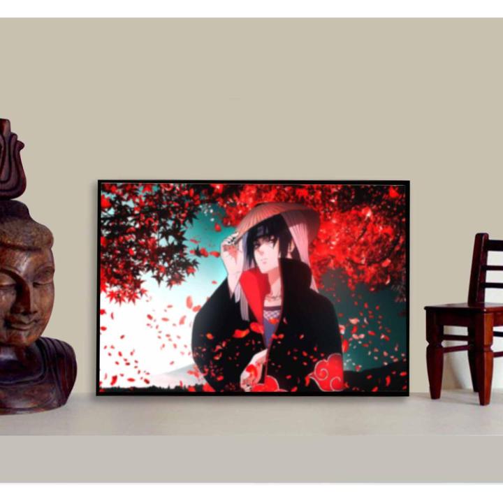 Anime Photo Frame For Home and Office Itachi Uchiha Digital Printed ...
