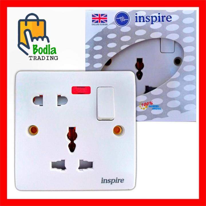 3 Pin Inspire Light Plug Socket Wall Socket Plate China Fitting Light Plug- 250 Volts / 15 Amp ...