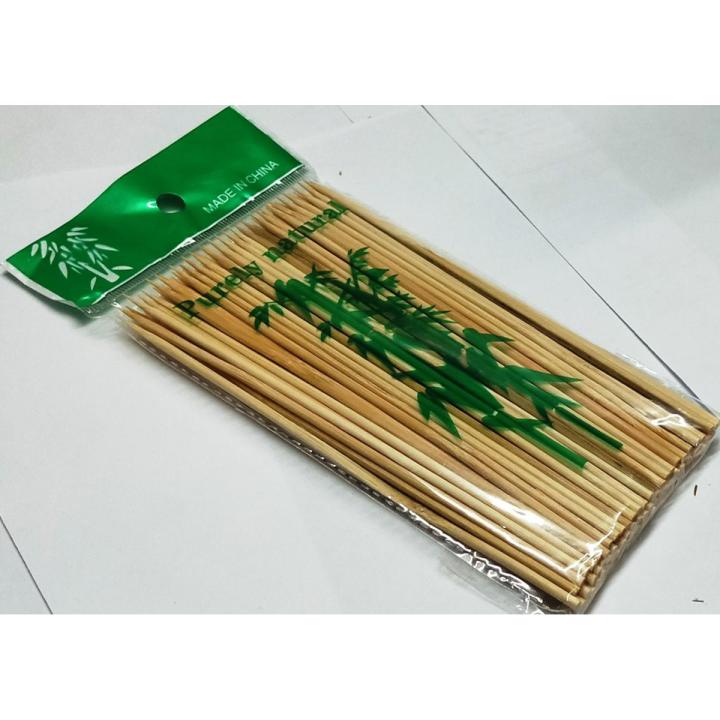 (Pack of 1) 6", 8", 10", 12", 14" Inches Wooden Bar B Q Bamboo Shashlik ...