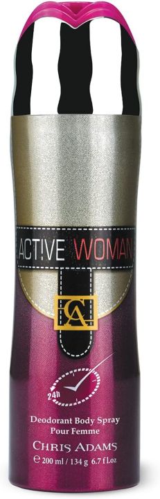 Chris Adams Perfumes Active Woman Pour Femme Body Spray For Women, 200 ...