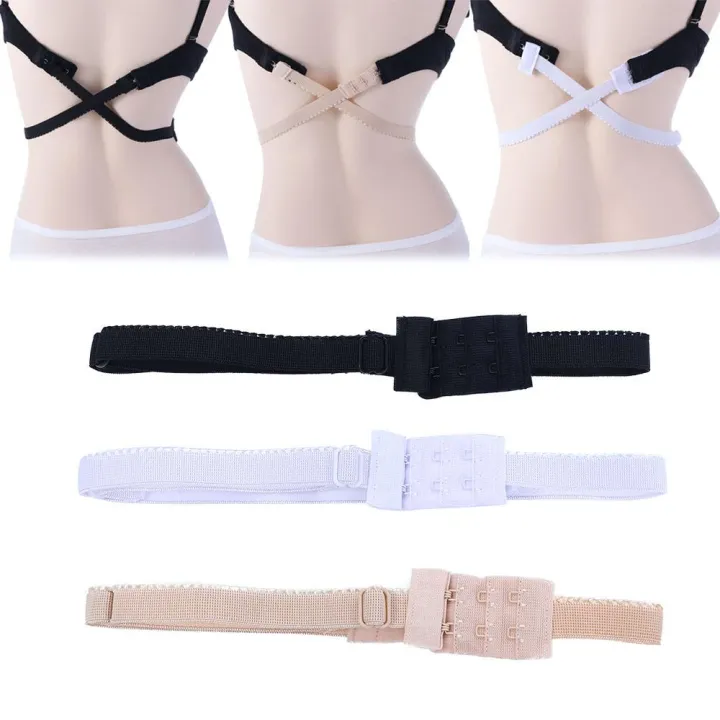 Fashion Open Back Underwear Extender Hook Deep V-neck Low Back Dresses ...
