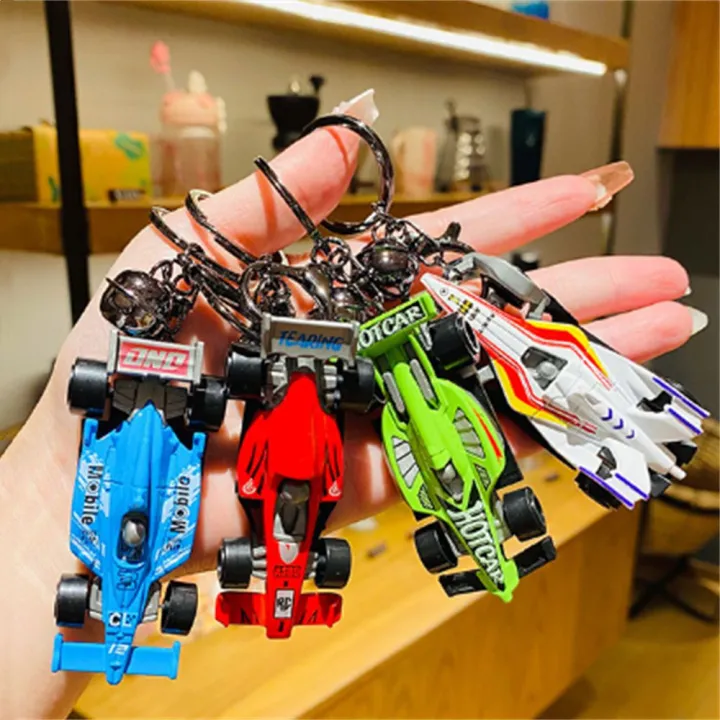 Small Gift Alloy Metal Racing Car Keychain Exquisite Creative Car Model ...