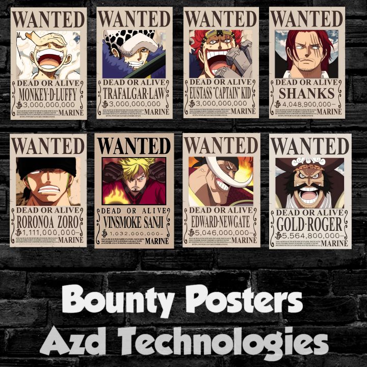 10 One Piece Bounty Posters Of Your Choice Best Quality 12x9 inches ...