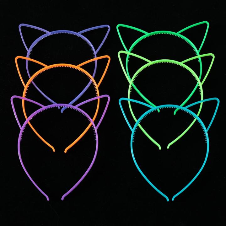 Luminous Cat Ears LED Hair Band Glowing Colorful Headband Cosplay ...