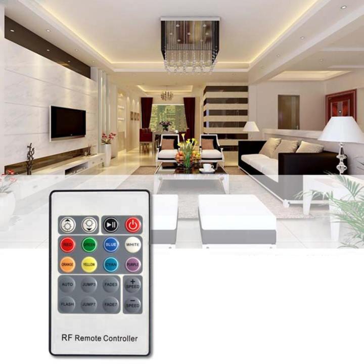 LED Controller 12-24V Low Pressure RF Colorful 20-Key Remote Control ...