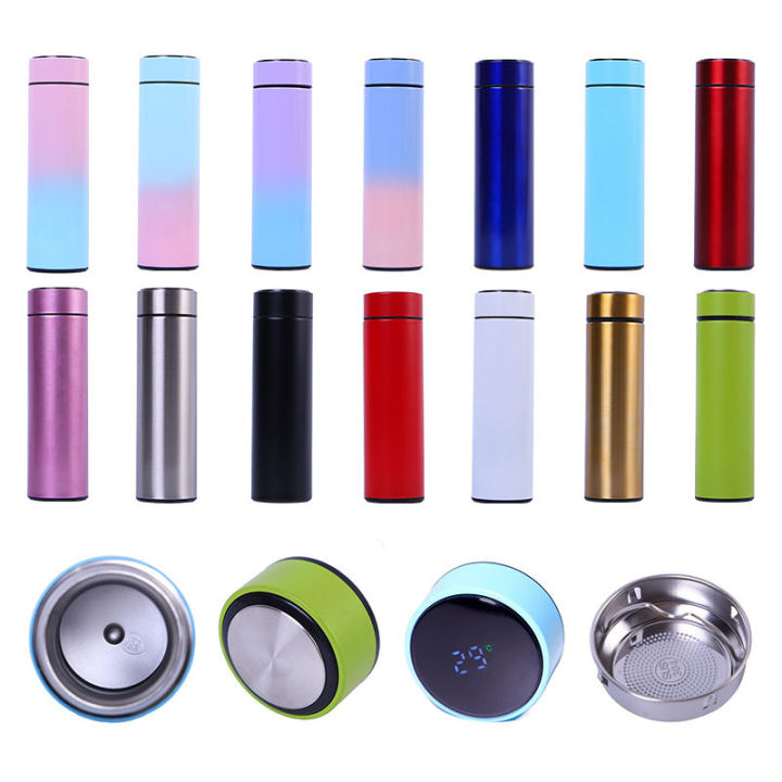 500ml smart temperature flask Rechargeable LED temperature display ...