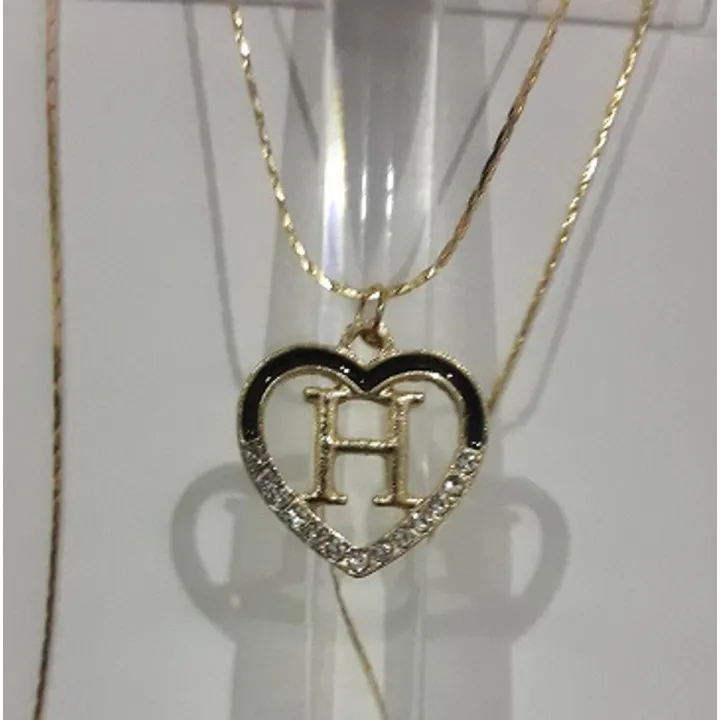 Locket with Alphabet Letter “H” for Women - Heart Shape | Daraz.pk