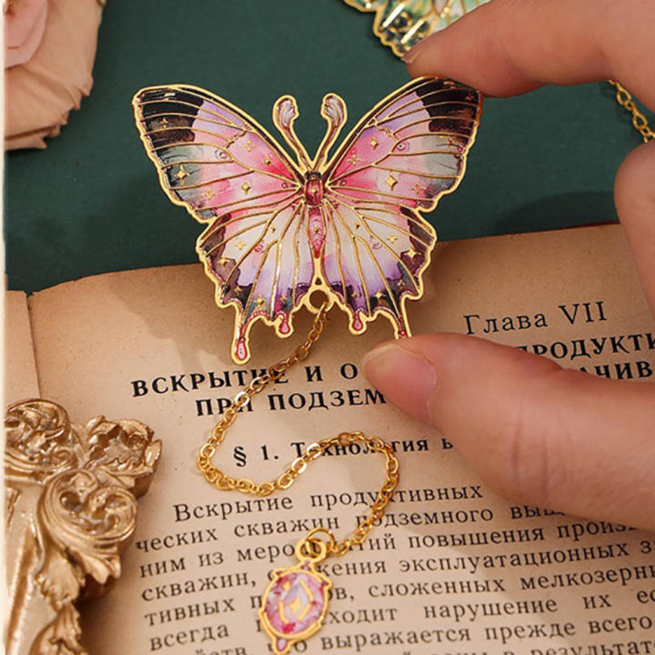 Metal Bookmark Stylish 4*4cm Reading Clip Oil Painting Bookmark for ...