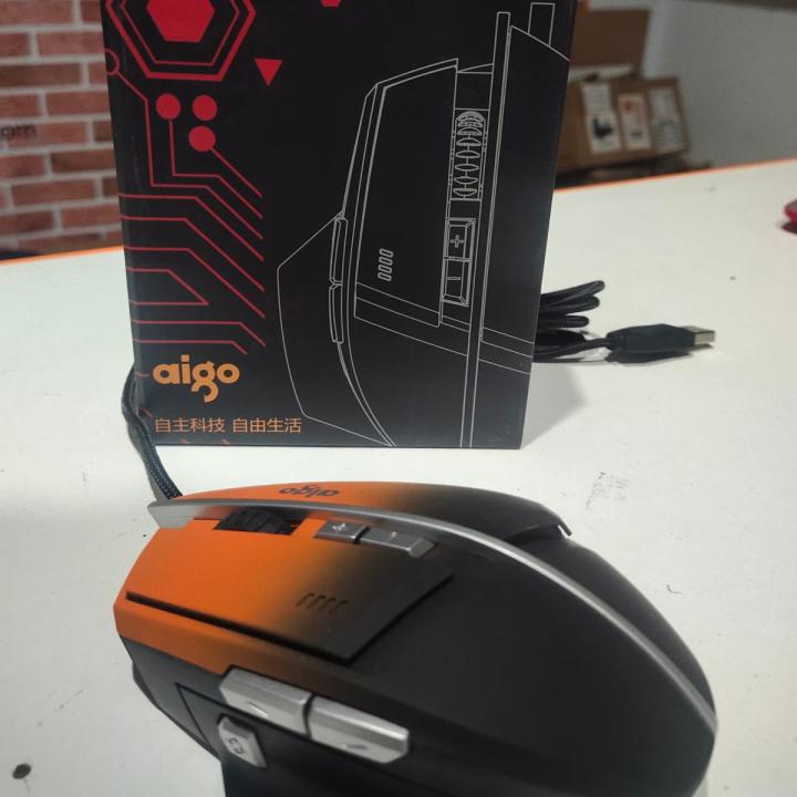 Aigo Q68 Optical USB Gaming Mouse - 2400 DPI - 6 KEYS - Black | Daraz.pk