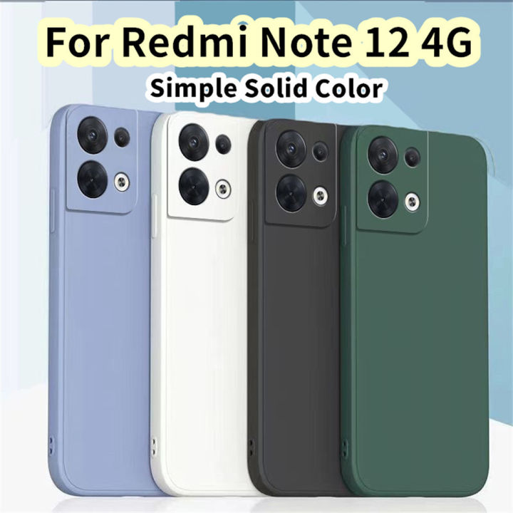 Original For Redmi Note 12 4G Silicone Full Cover Case Antifouling ...