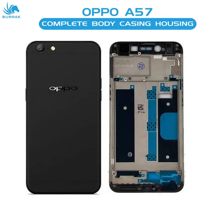 Oppo A57 Housing Middle Frame With Side Button and Camera Lens Complete ...