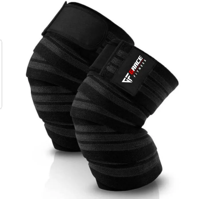 Weight lifting Heavy Duty Knee Wraps Fitness Yoga Gym Grace Fitness ...